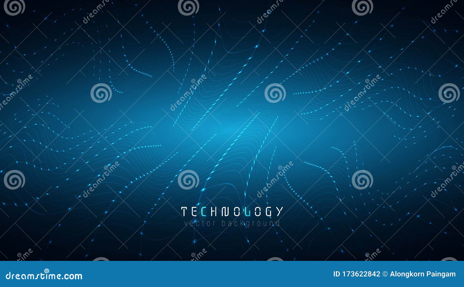 Blue Abstract Data Visualization Analysis Technology System Vector ...