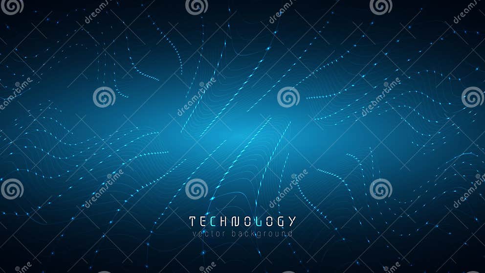 Blue Abstract Data Visualization Analysis Technology System Vector ...