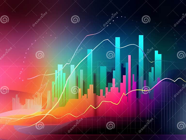 Data Visualization Charts Diagrams, Vibrantly Illustration with ...