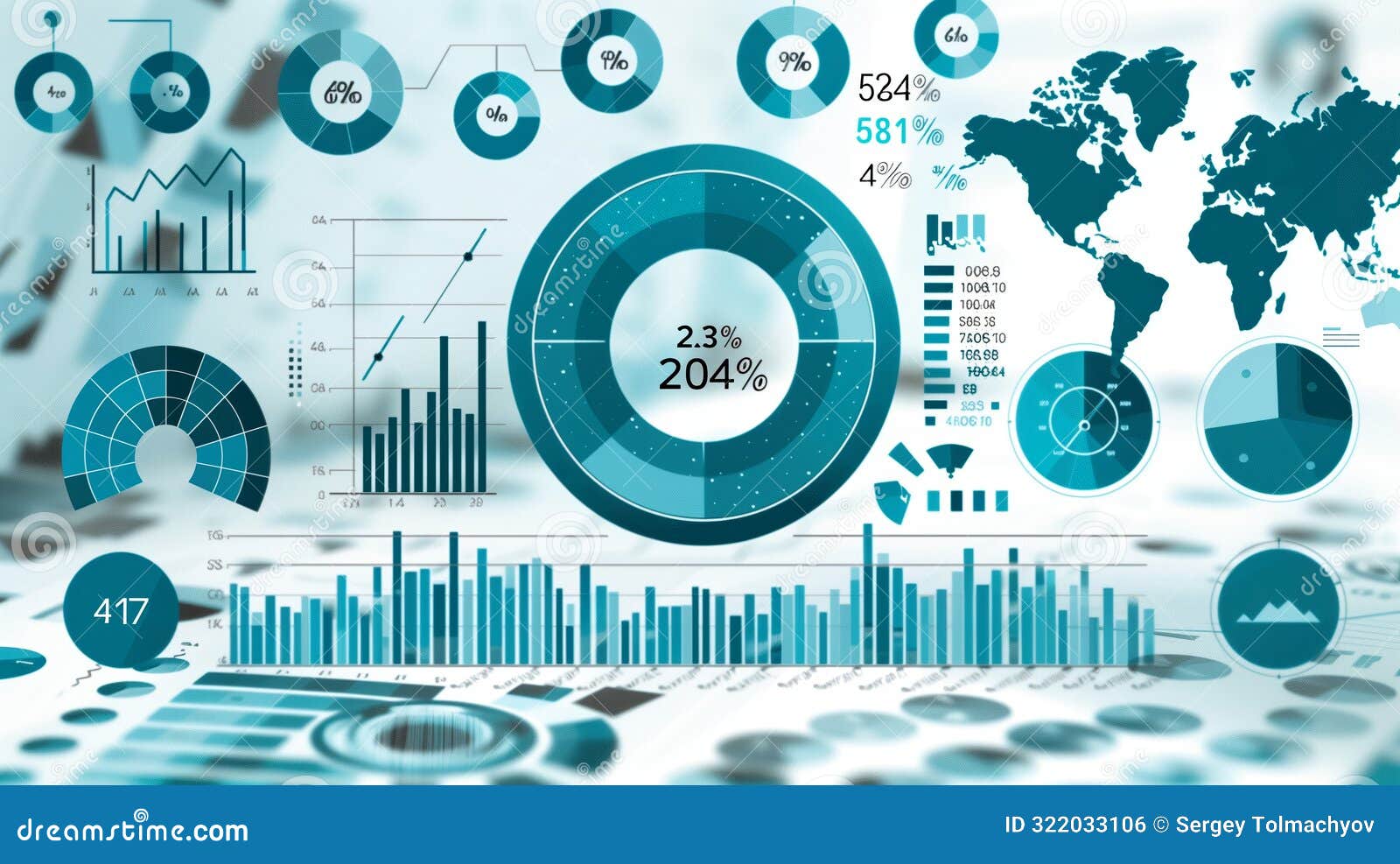 Data Visualization Charts and Graphs with World Map and Percentages ... Data Visualization Charts and Graphs with World Map and Percentages ...