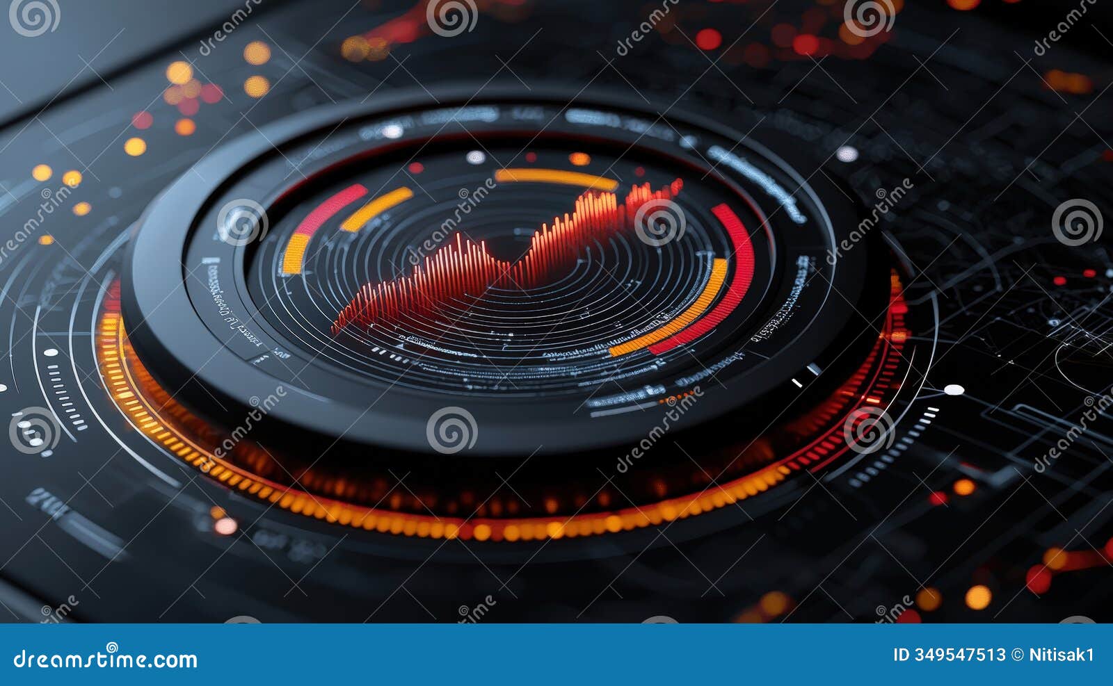 Data Visualization with Circular Design Stock Illustration ...