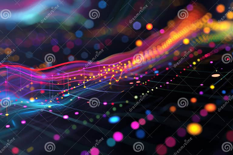 Data Visualization with Colorful Abstract Themes. Stock Illustration ...