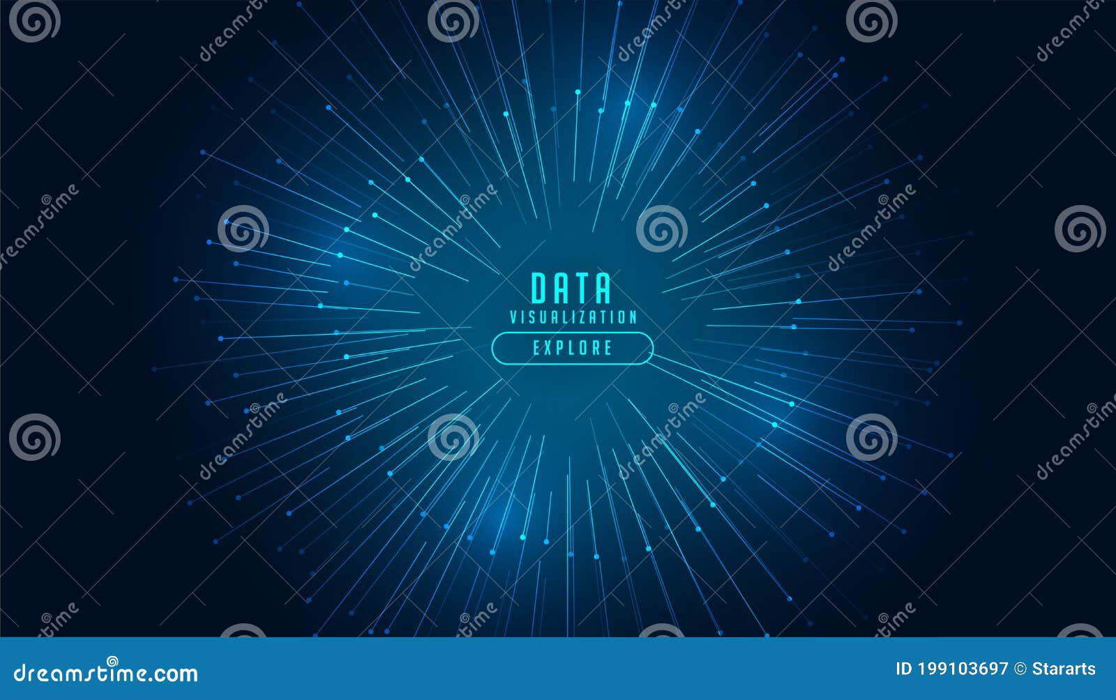 Data Visualization Concept Technology Background Design Stock Vector ...