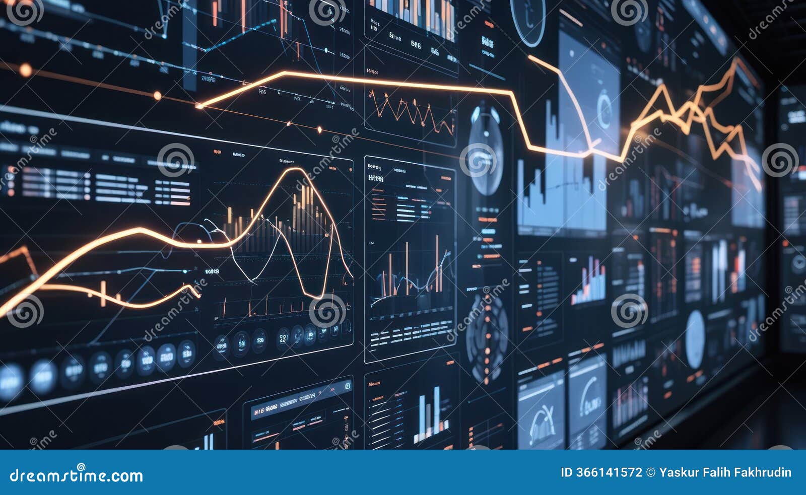 Advanced Analytics Dashboard Interactive Global World Map Business Data Charts And Holographic ...