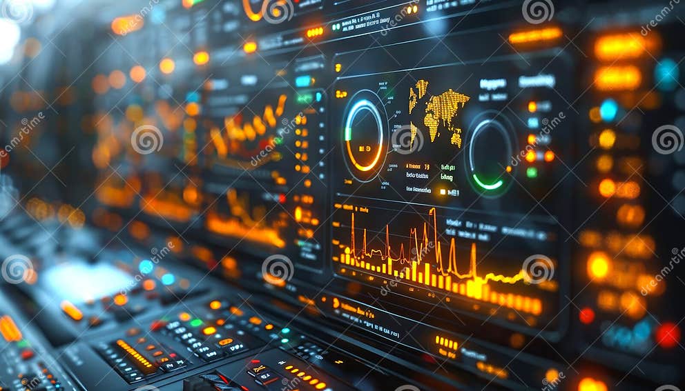 Data Visualization Dashboard Displaying Analytics and Statistics. Stock ...