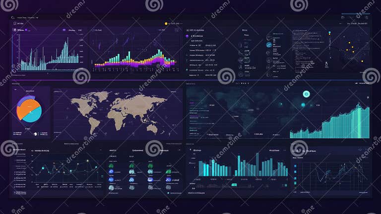 Data Visualization Dashboard Featuring Graphs and Global Statistics ...