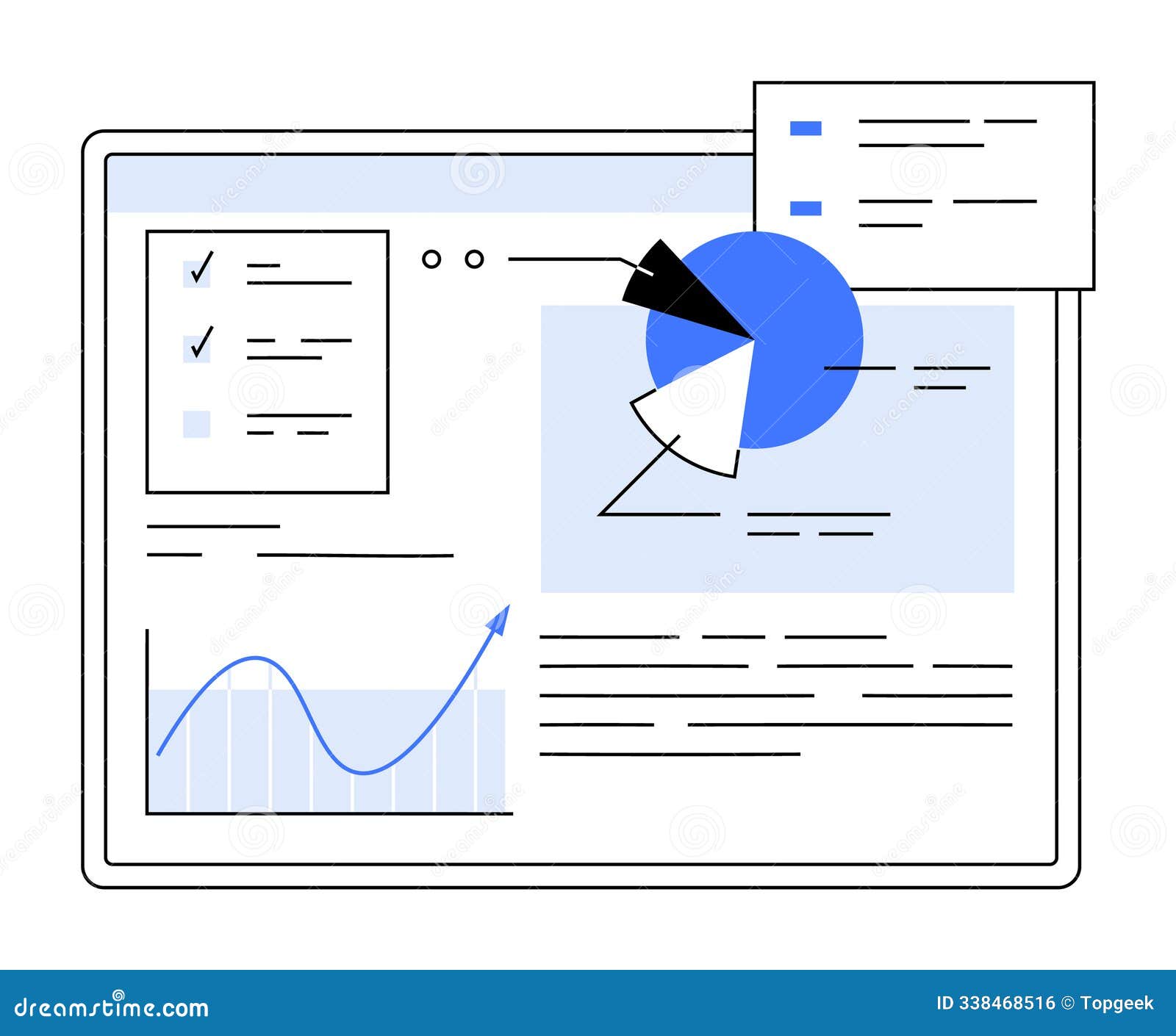 Data Visualization Dashboard with Pie Chart, Line Graph, and Document ...