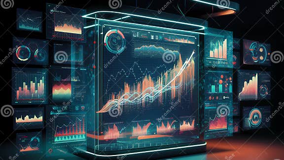 Data Visualization Dashboard for Real-time Insights. Stock Illustration ...