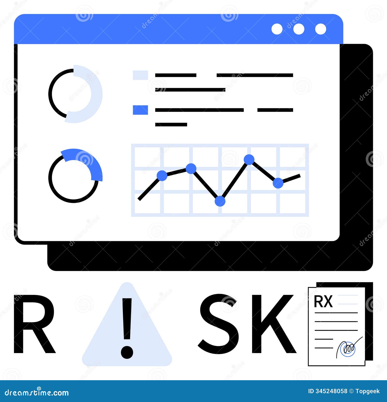 Data Visualization Dashboard with Risk Analysis Elements and ...