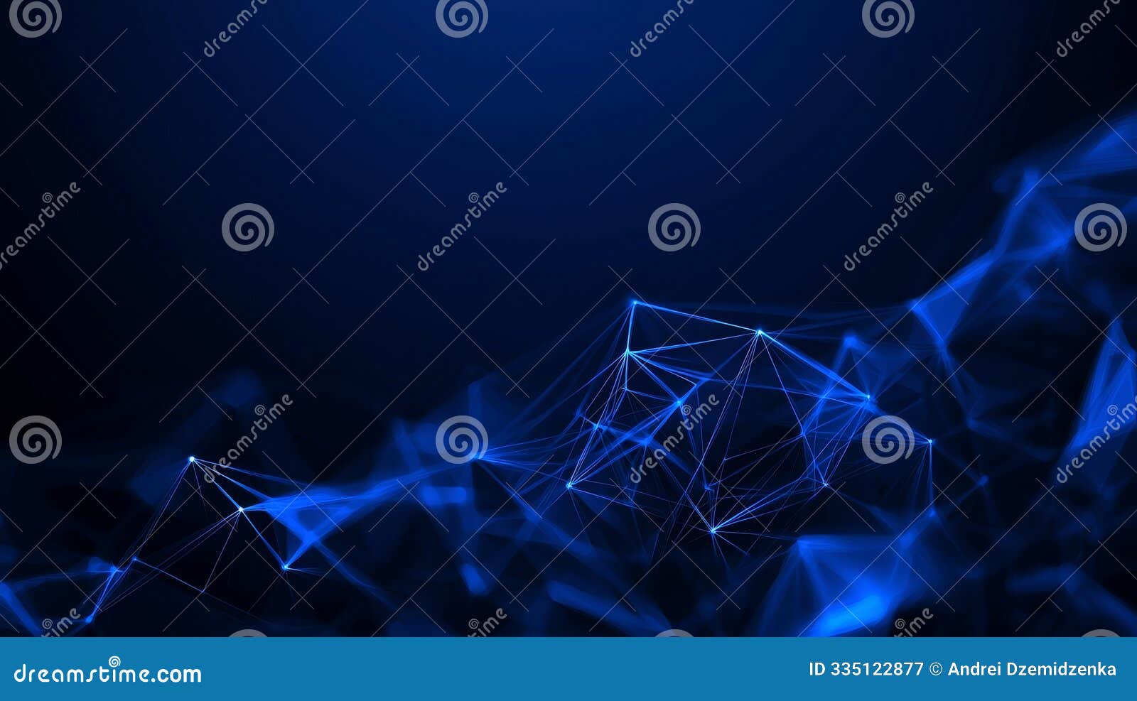 Data Visualization with Dots and Lines in an Abstract Background. High ...