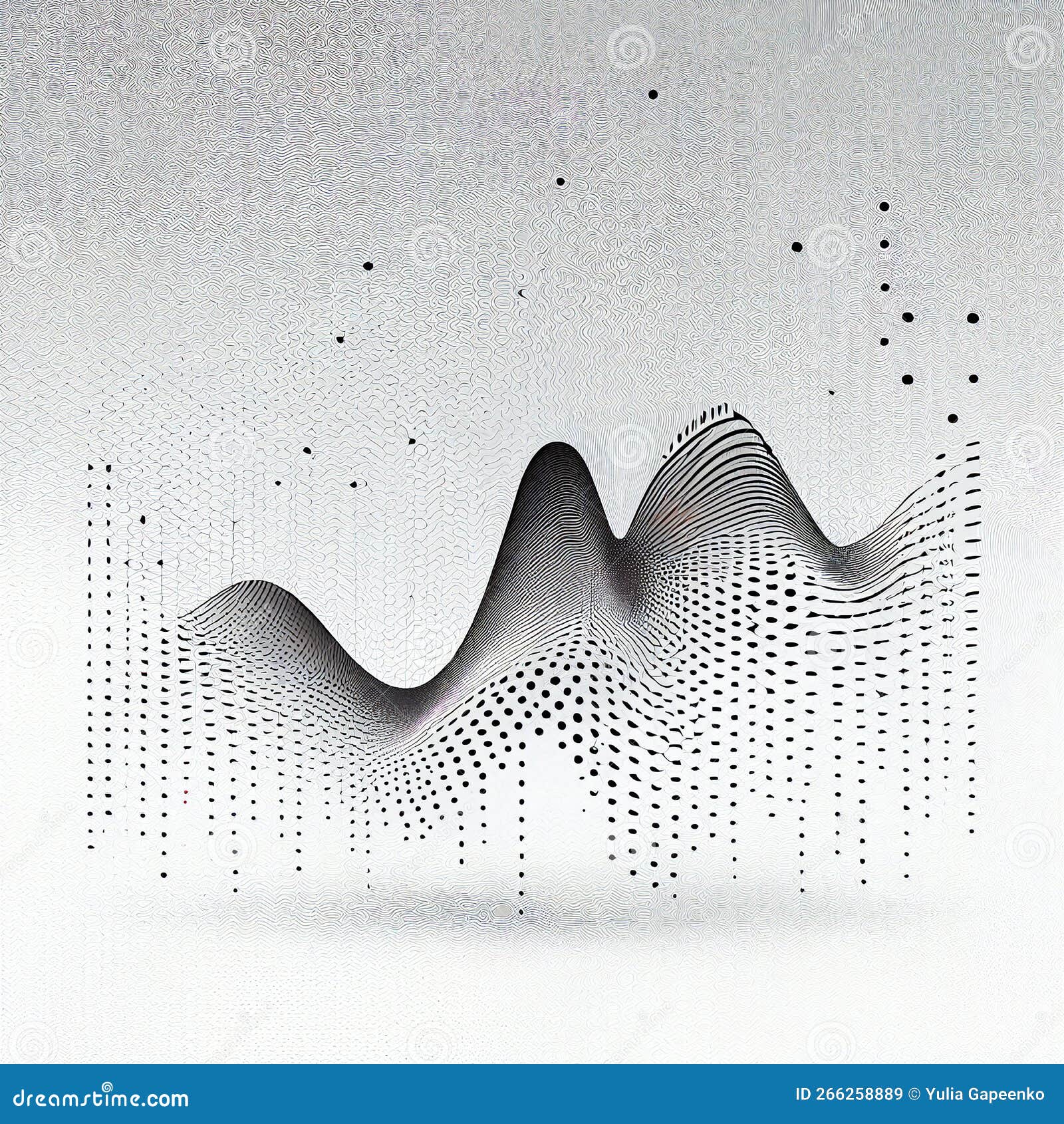Data Visualization Dynamic Wave Pattern Illustration Generative Ai Stock Illustration
