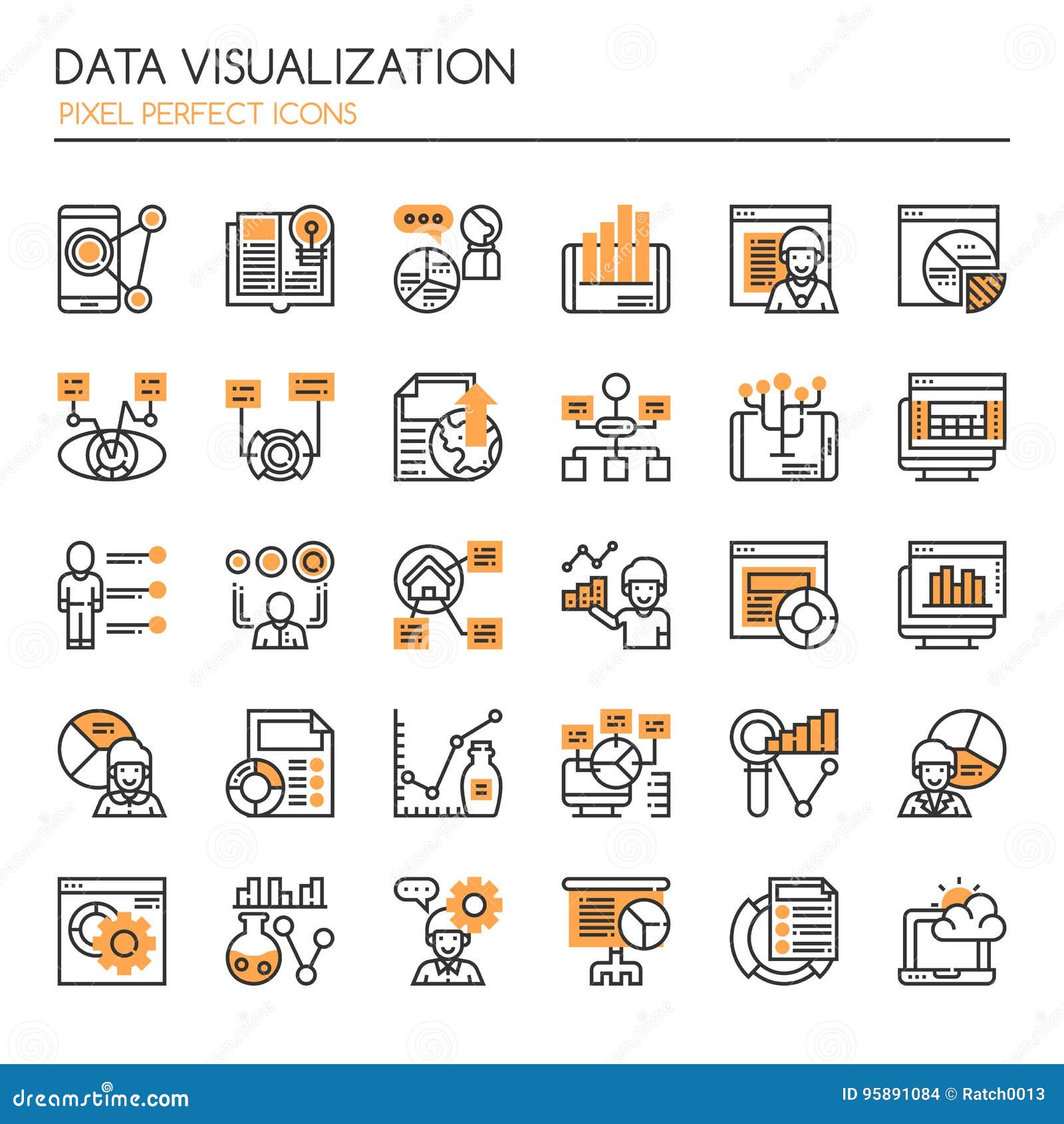 Big Data Visualization Concept Infographics Design Cluster Analysis Data Clustering Royalty