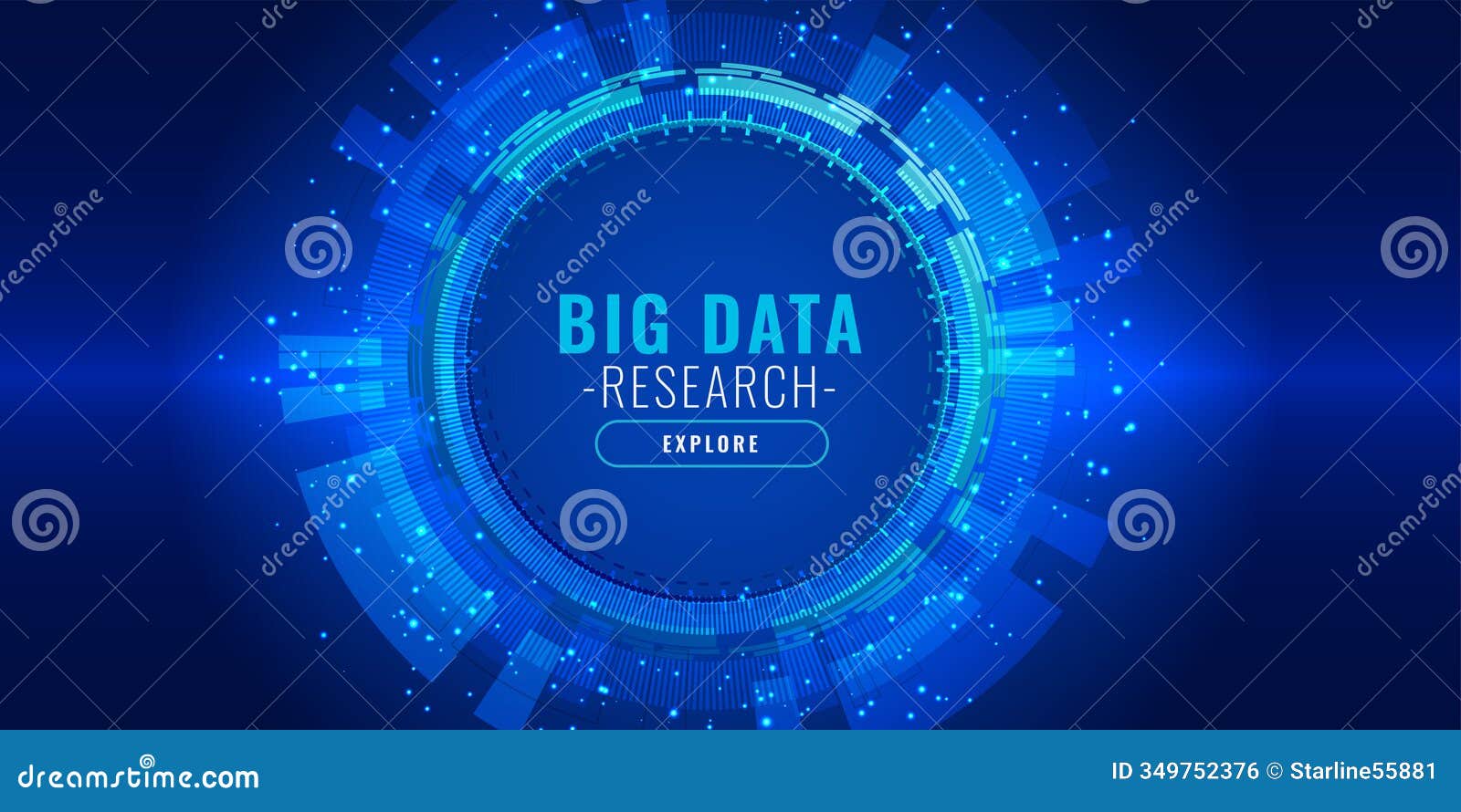 Data Visualization Futuristic Technology Banner Stock Vector ...