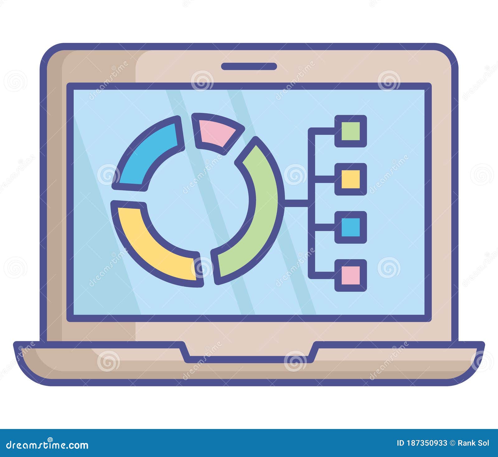 Data Visualization Glyph Style Vector Icon Which Can Easily Modify or ...