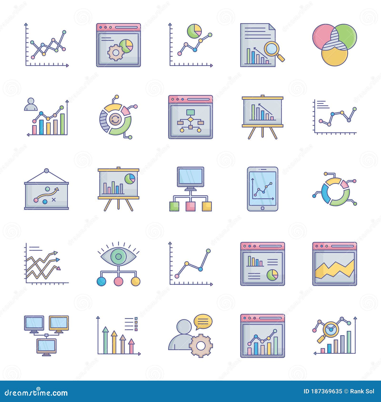 Data Visualization Glyph Style Vector Icon Which Can Easily Modify or ...
