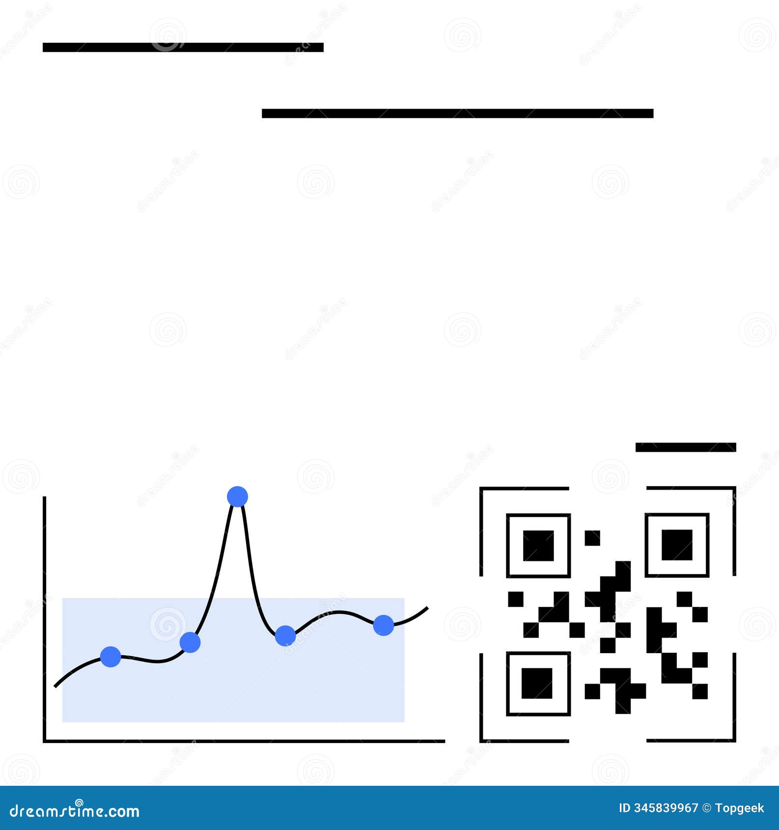 Data Visualization with Graph and QR Code in Modern Design Stock ...
