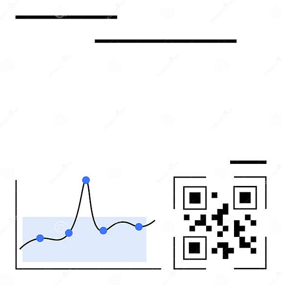 Data Visualization with Graph and QR Code in Modern Design Stock ...