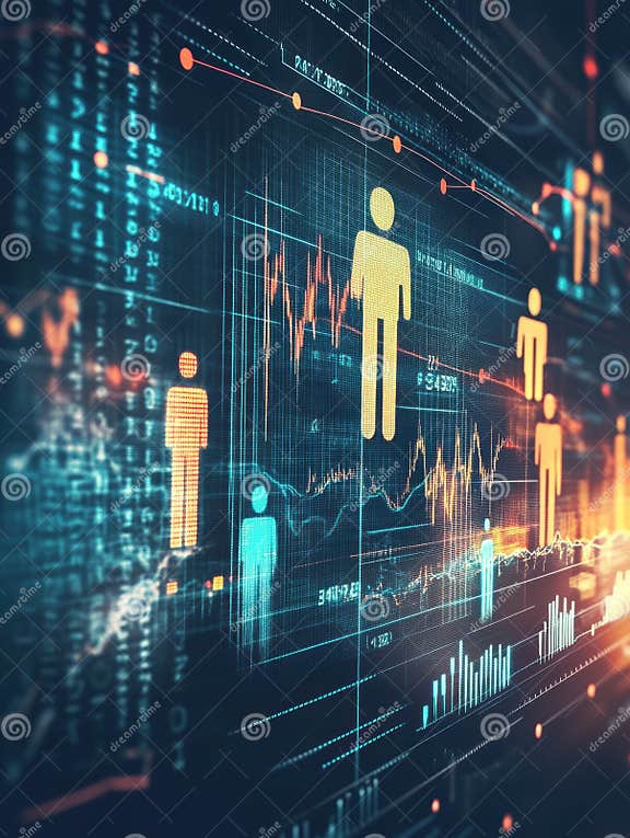 Data Visualization with Human Figures and Financial Charts Stock ...