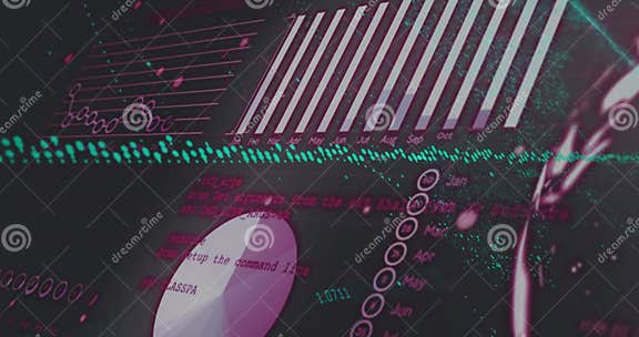 Data Visualization Image Over Calendar Months and Numerical Data Stock ...