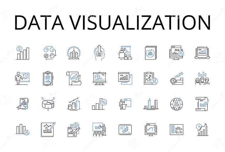 Data Visualization Line Icons Collection. Information Display, Graphic ...