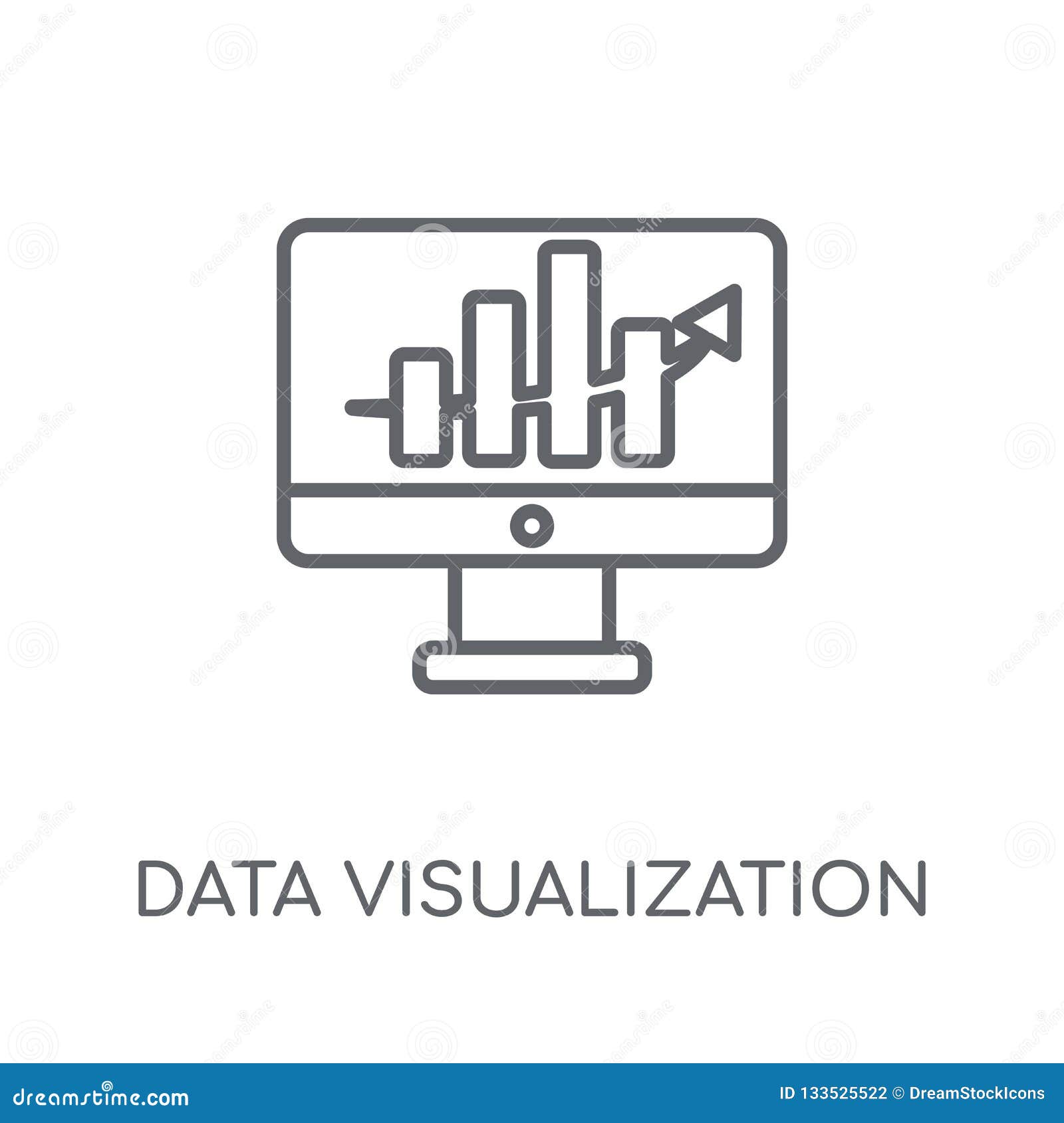 Data Visualization Linear Icon Modern Outline Data Visualizatio Stock