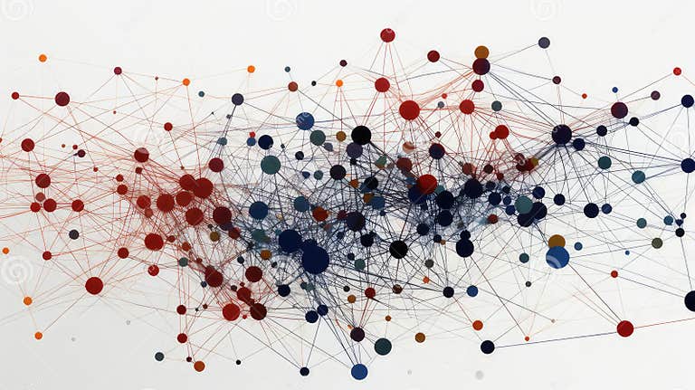 A Data Visualization with Nodes Representing Datasets and Lines ...