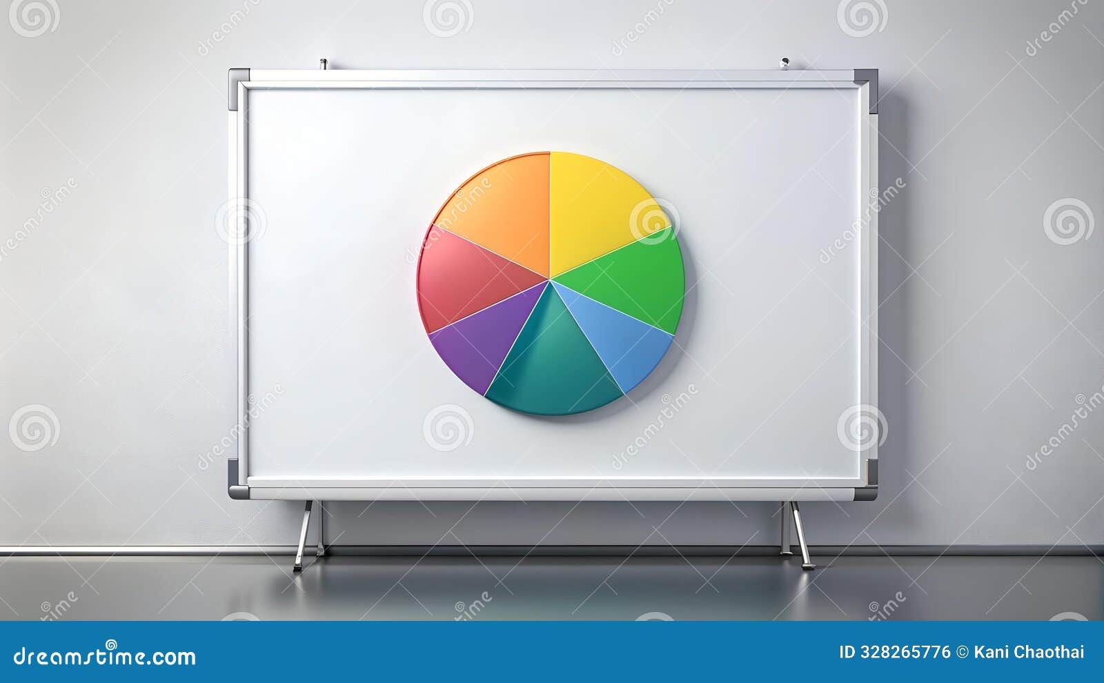 Data Visualization: Pie Chart on a Whiteboard Generative AI Stock ...