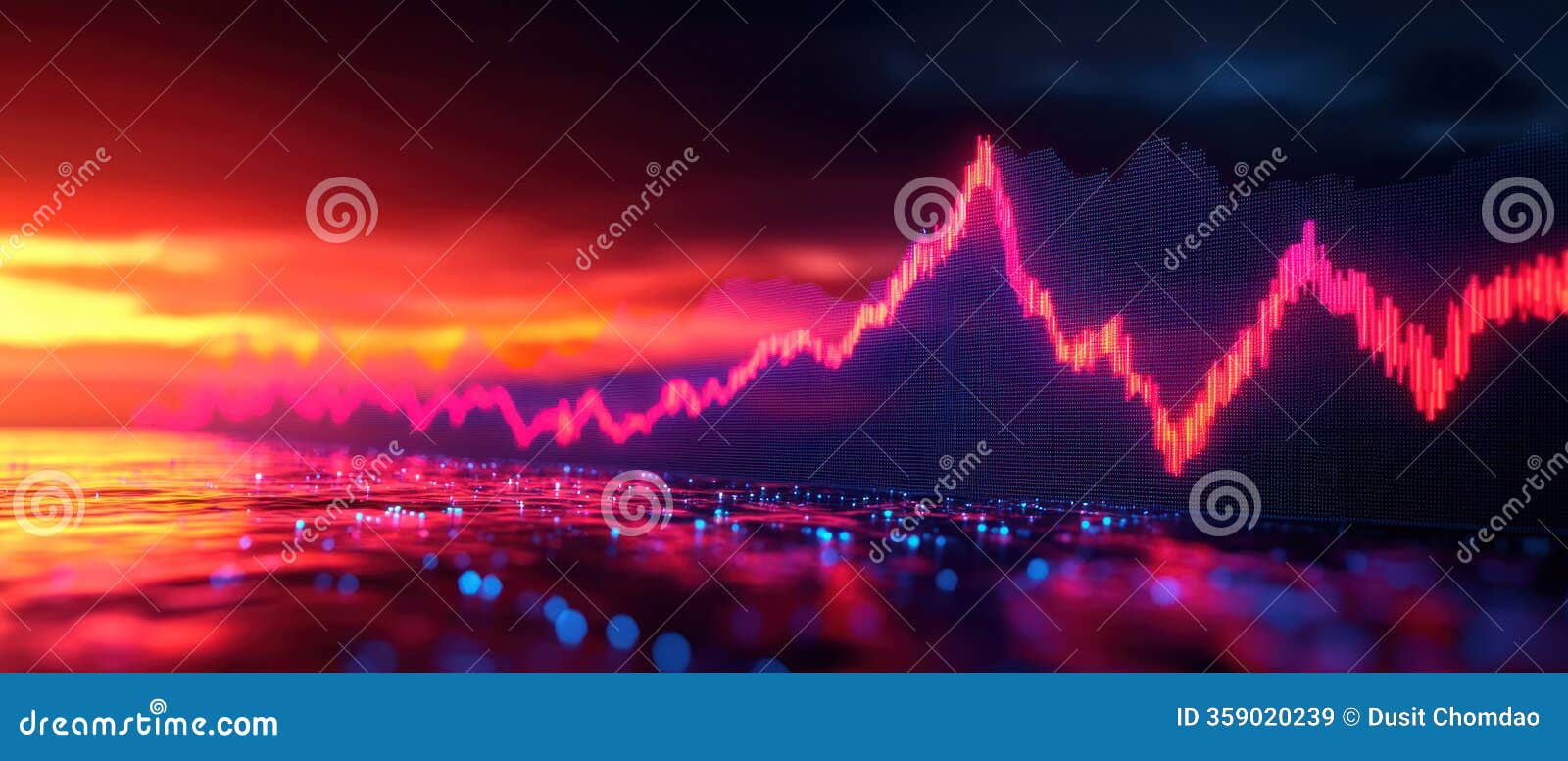 Data Visualization Showing Upward Trend in Growth Chart with Vibrant ...