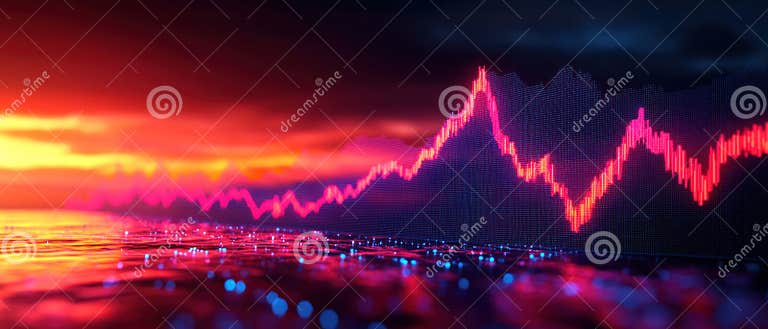 Data Visualization Showing Upward Trend in Growth Chart with Vibrant ...