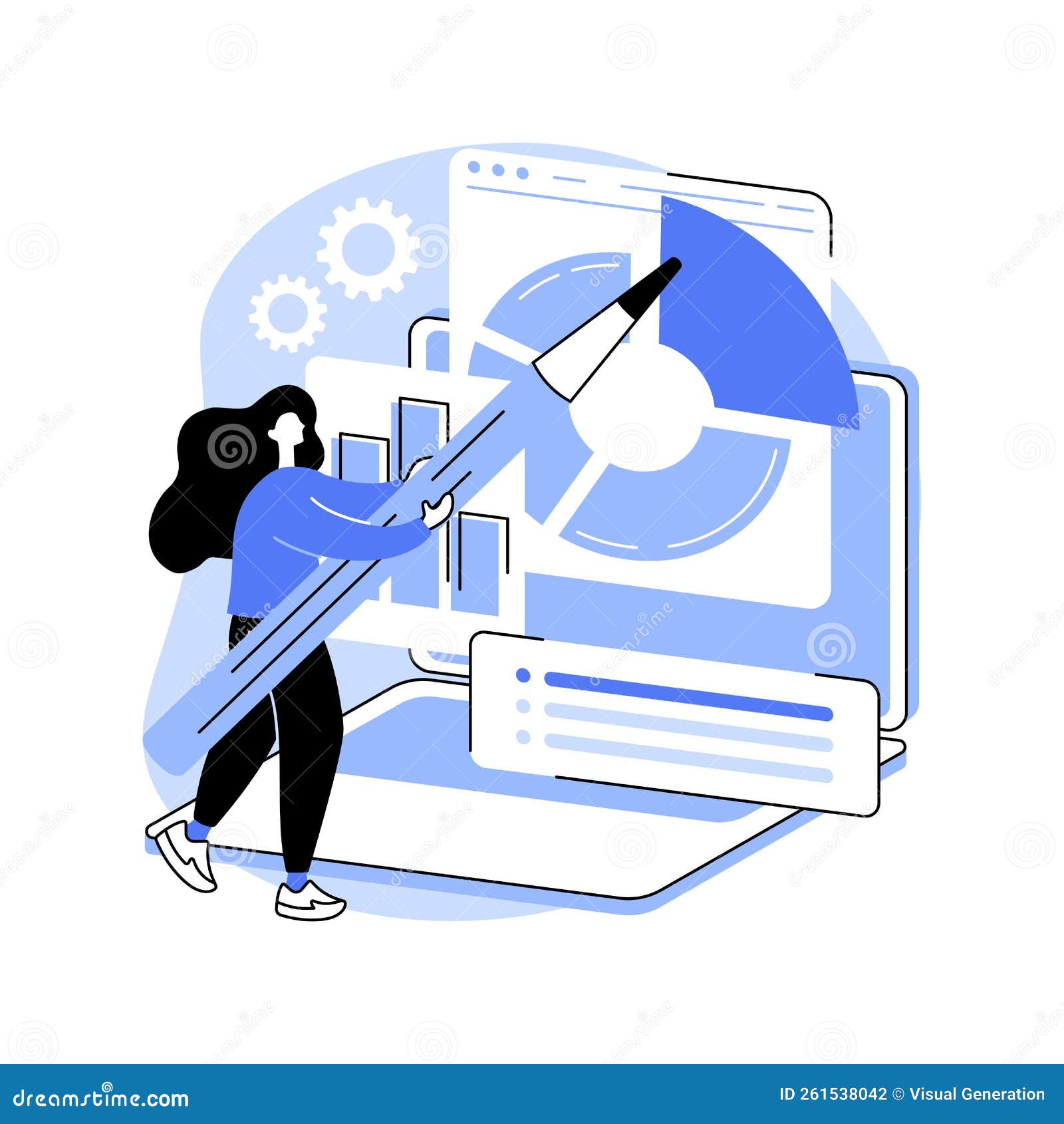 Data Visualization Software Isolated Cartoon Vector Illustrations ...