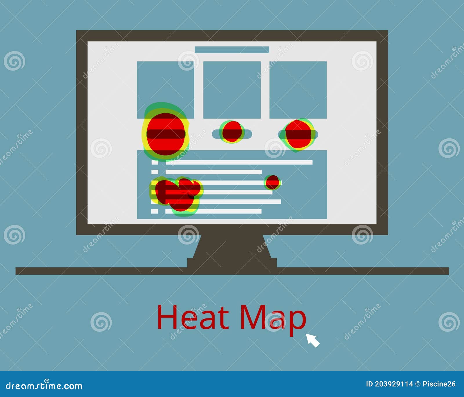 Data Visualization Technique Called Heatmap Webpage Shows User Behavior ...