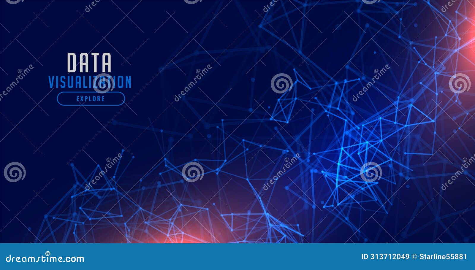Data Visualization Technology Network Mesh Background Design Stock ...