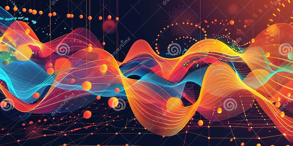 Data Visualization with Vibrant Abstract Themes. Stock Illustration ...
