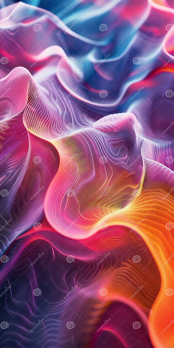 Data Visualization with Vivid Abstract Colors. Stock Illustration ...