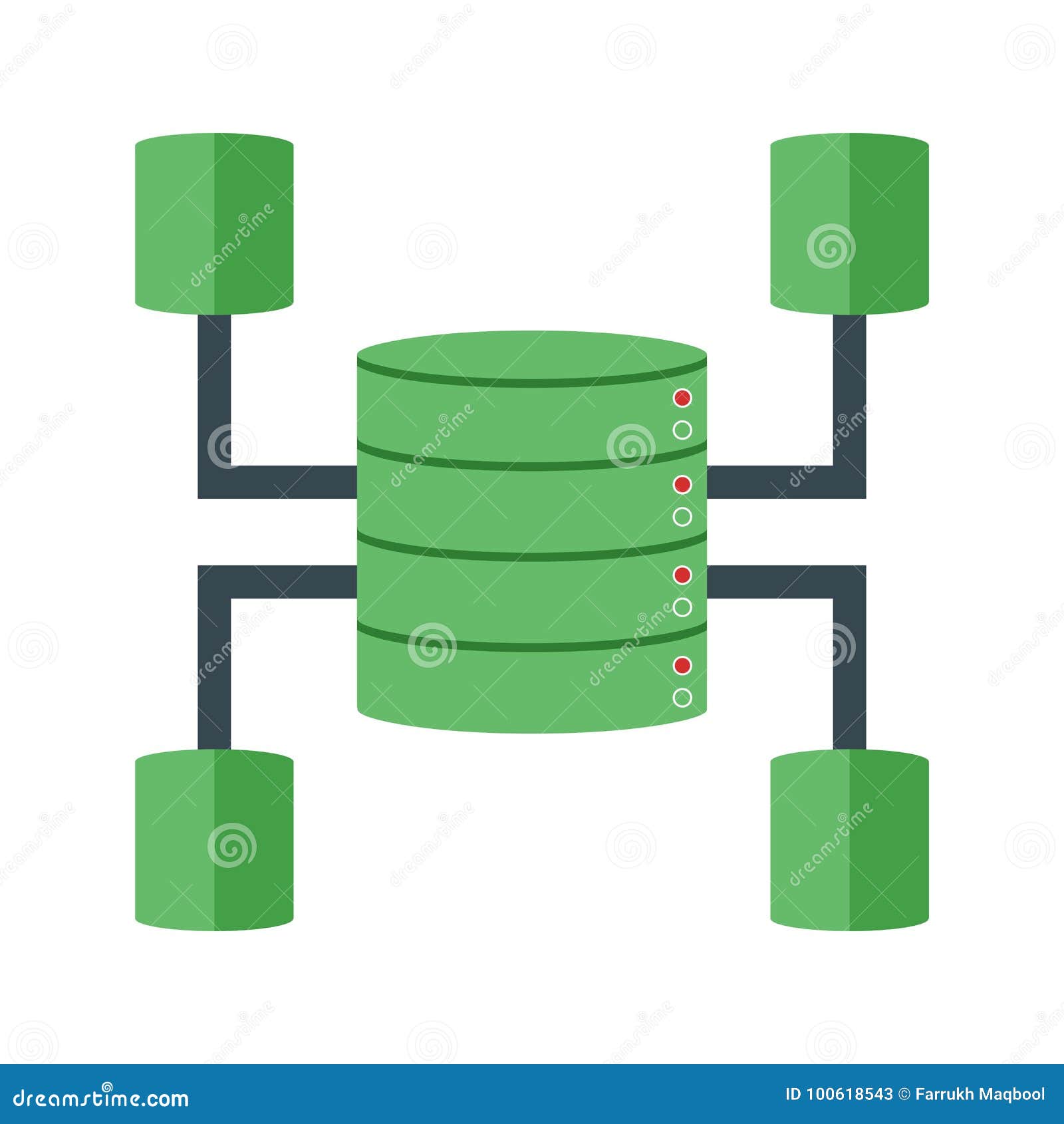 Data warehouse illustrazione vettoriale. Illustrazione di ragnatela ...
