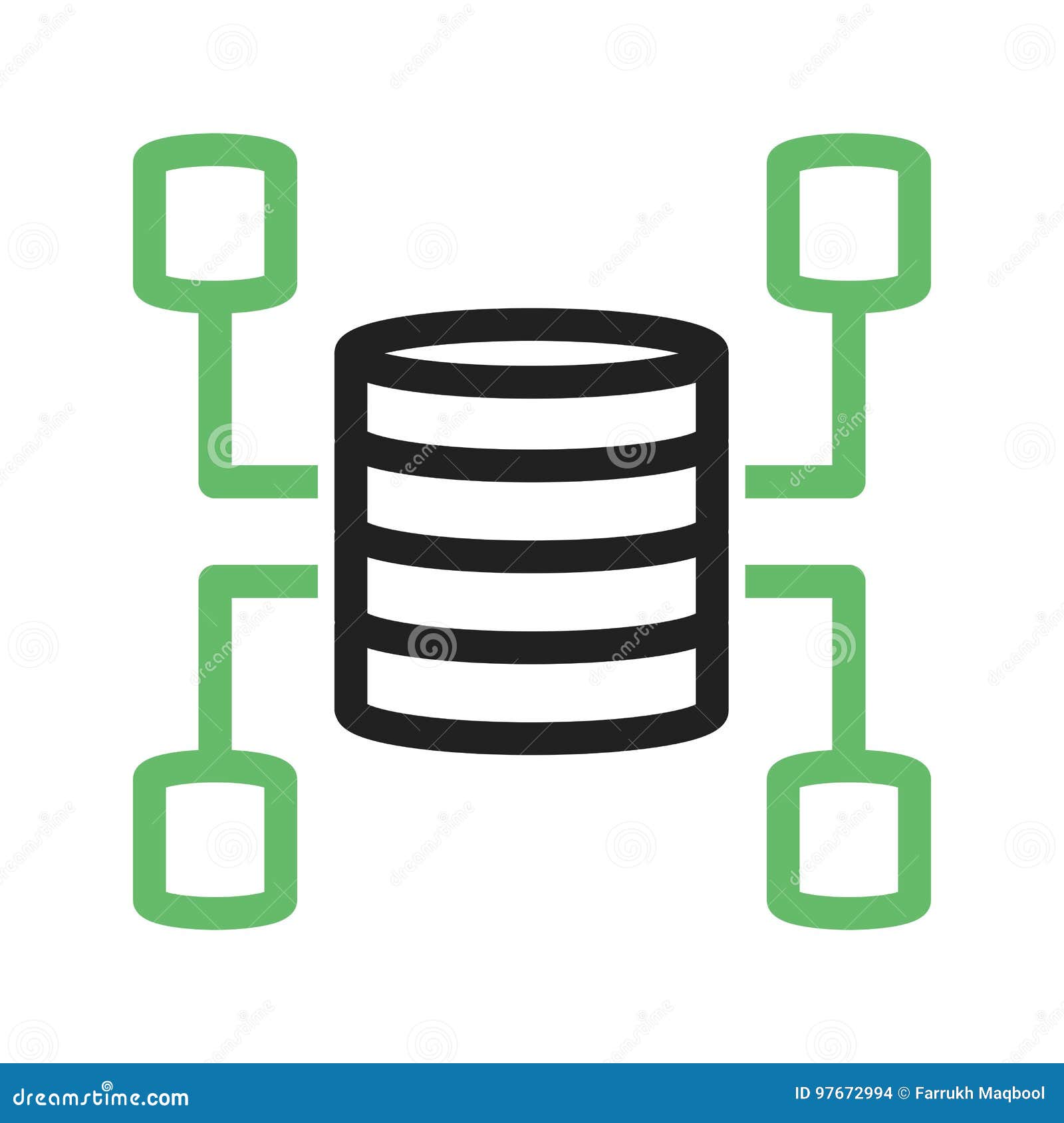 Data warehouse illustrazione vettoriale. Illustrazione di informazione ...