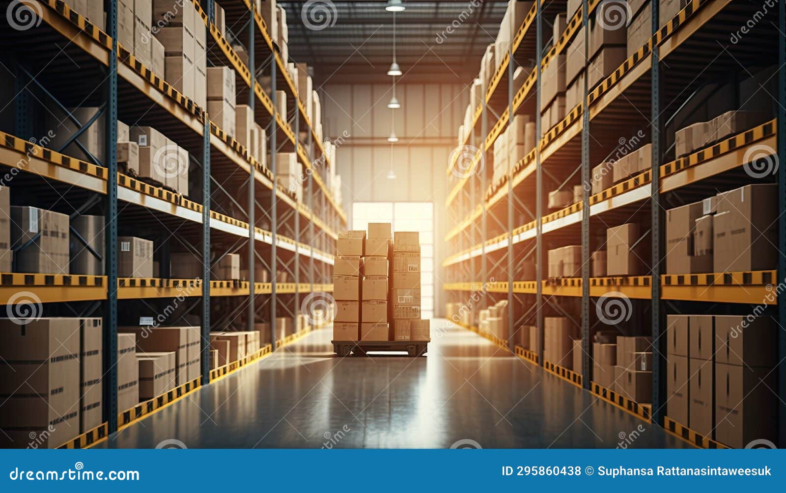 Large Data Warehouse Cargo Storage Stock Photo - Image of container ...
