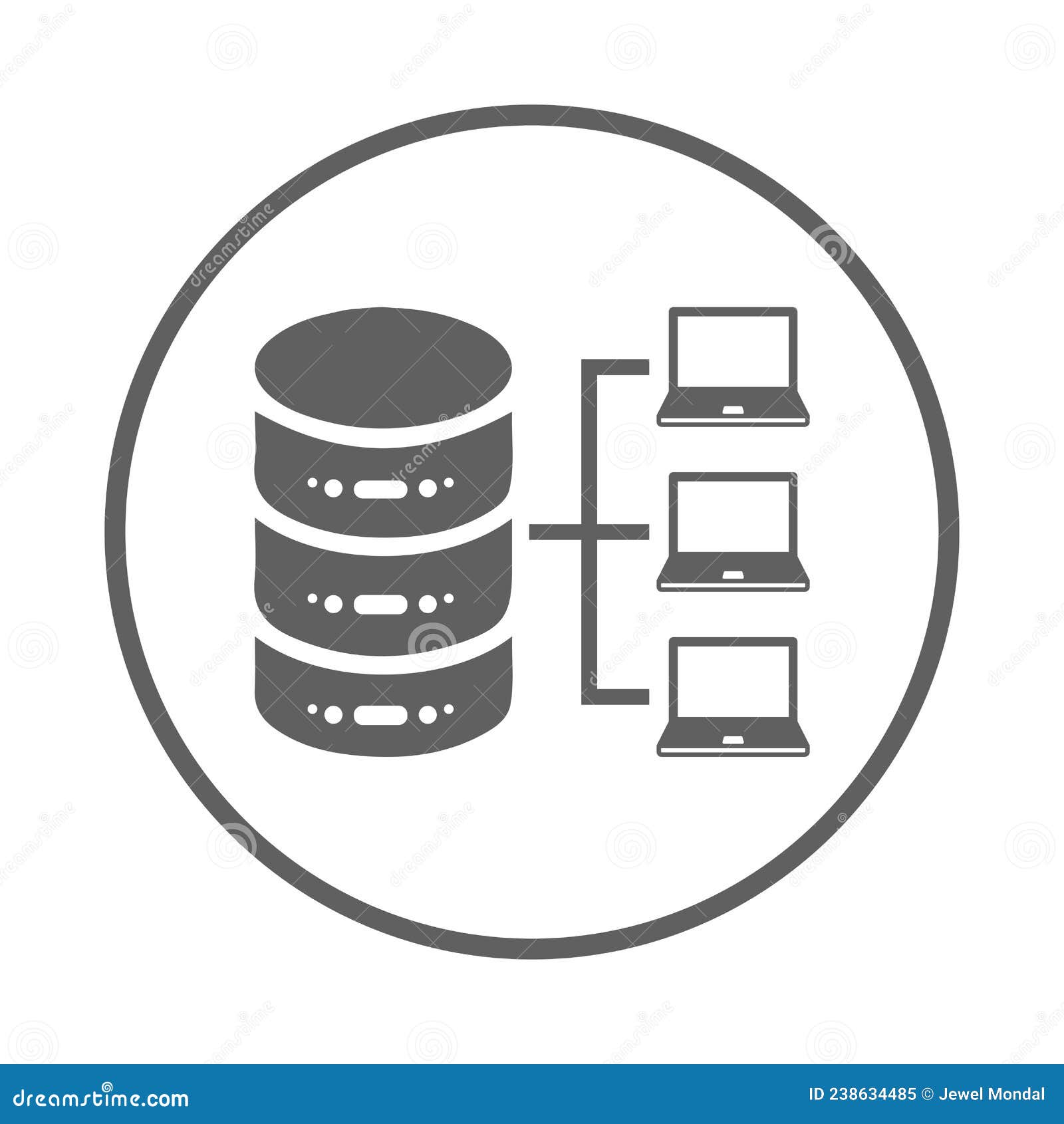 Data, Warehouse, Database, Host, Hosting Icon. Gray Vector Graphics ...