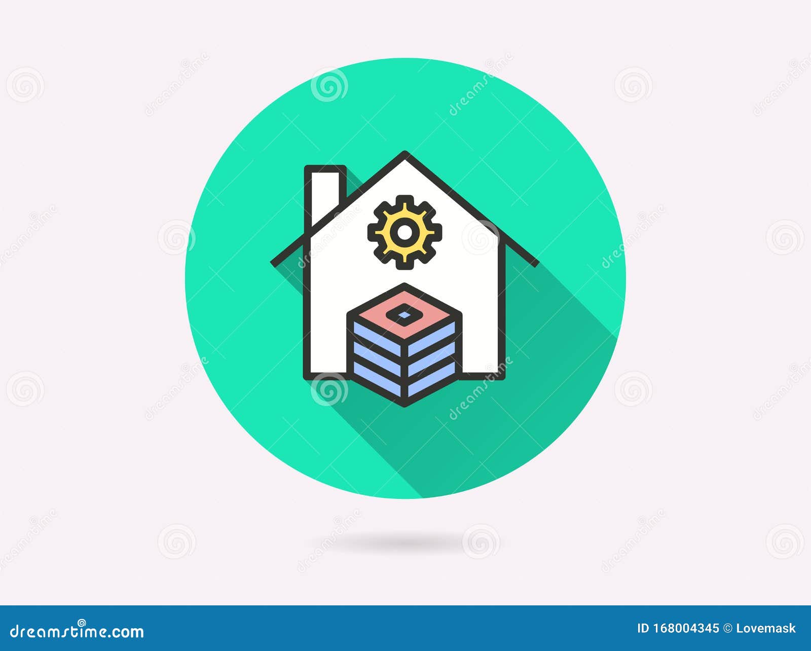 Data Warehouse Icon for Graphic and Web Design Stock Illustration ...