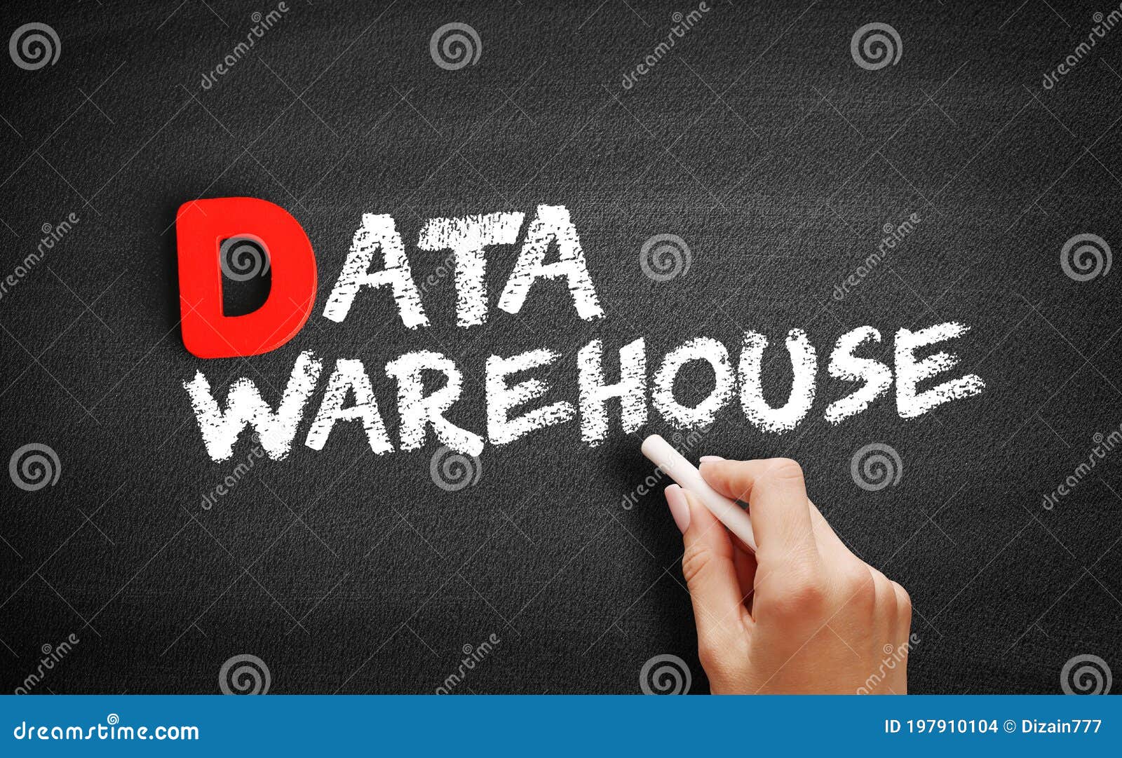 Data Warehouse Text on Blackboard Stock Photo - Image of effectiveness ...