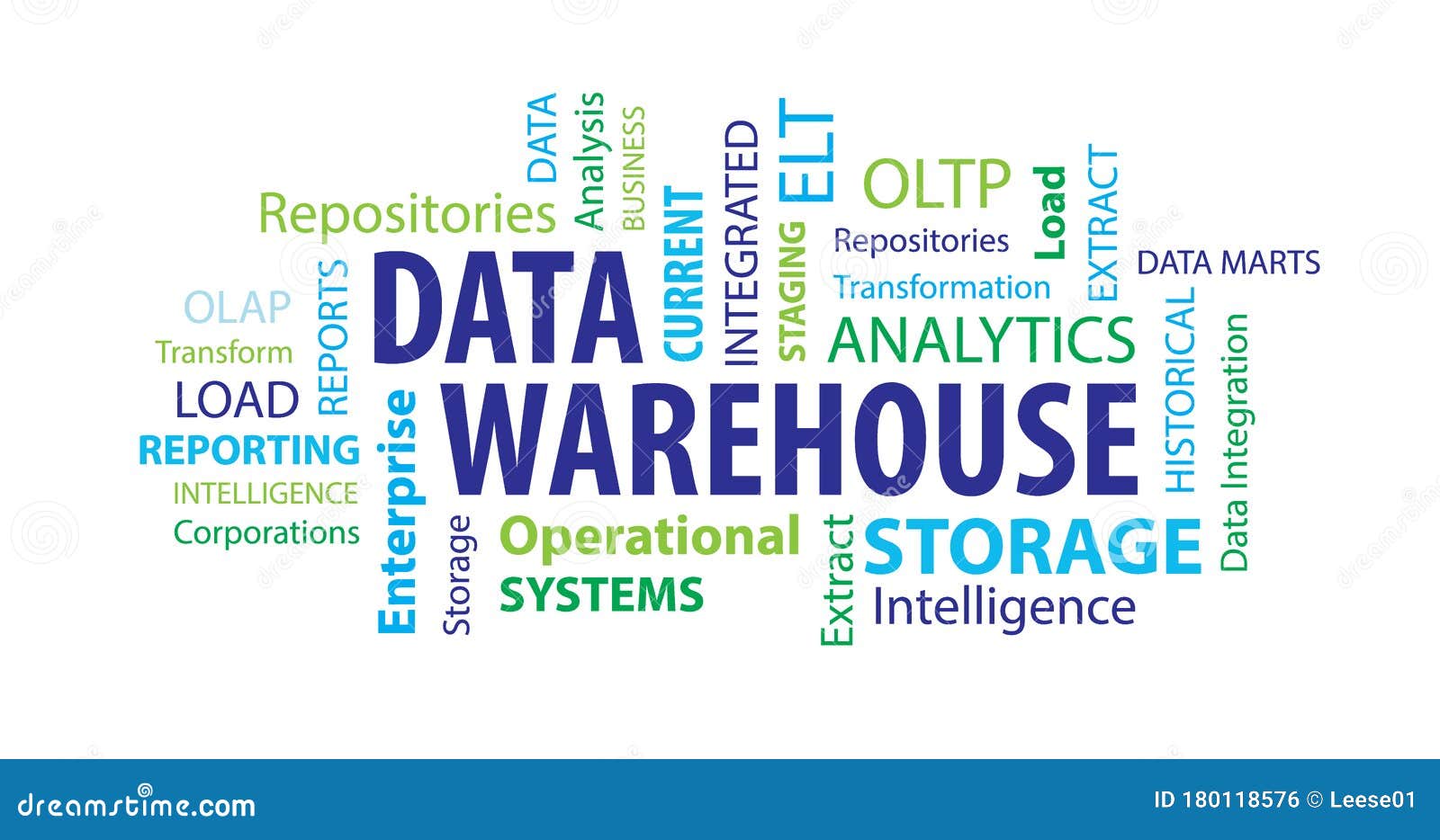 Data Warehouse Word Cloud stock photo. Illustration of blue - 180118576