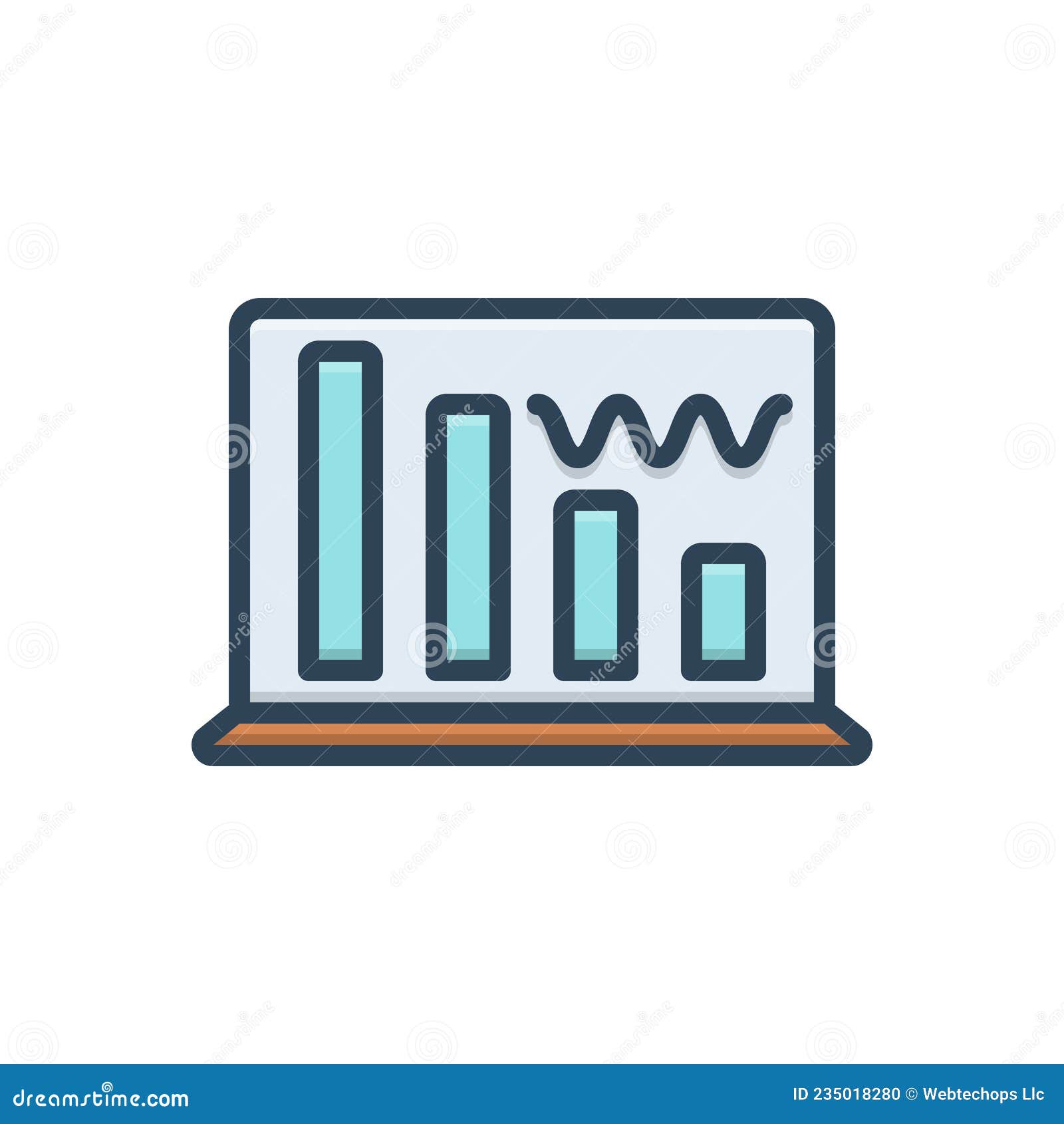 Color Illustration Icon for Data Wave, Sound and Wireless Stock ...