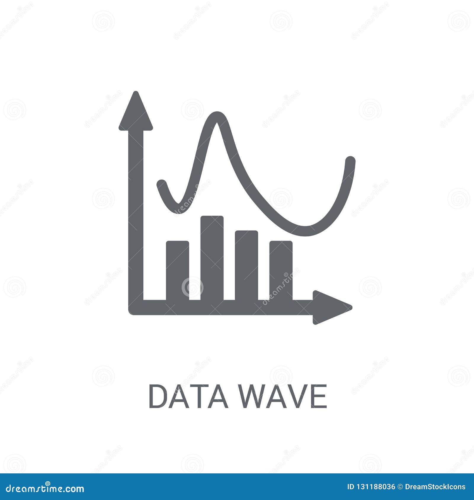Data Wave Icon. Trendy Data Wave Logo Concept on White Background from ...