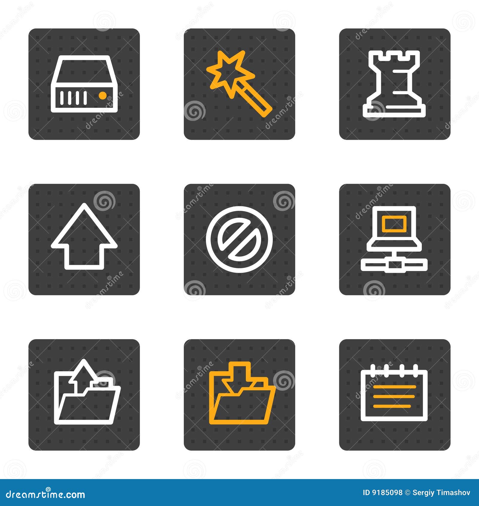 Data Web Icons, Grey Buttons Series Stock Vector - Illustration of ...