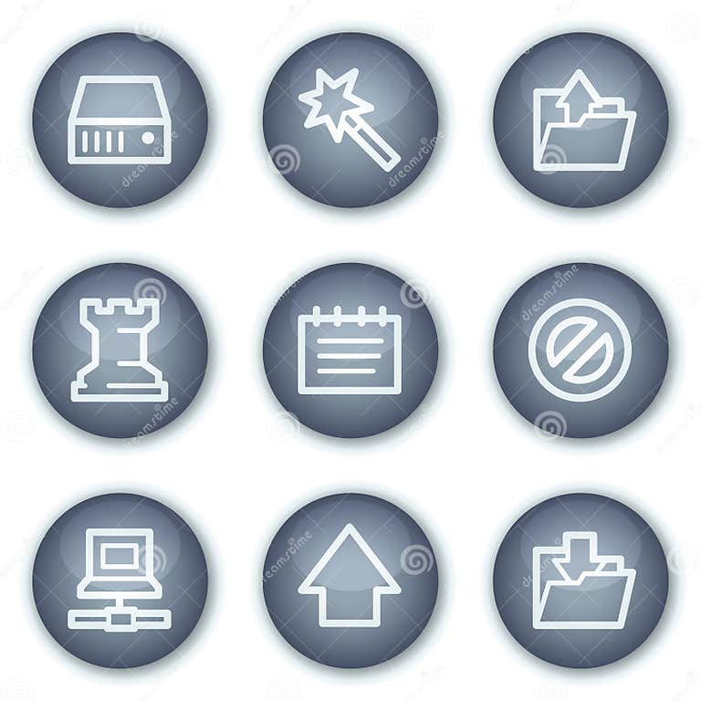 Data Web Icons, Mineral Circle Buttons Series Stock Vector ...