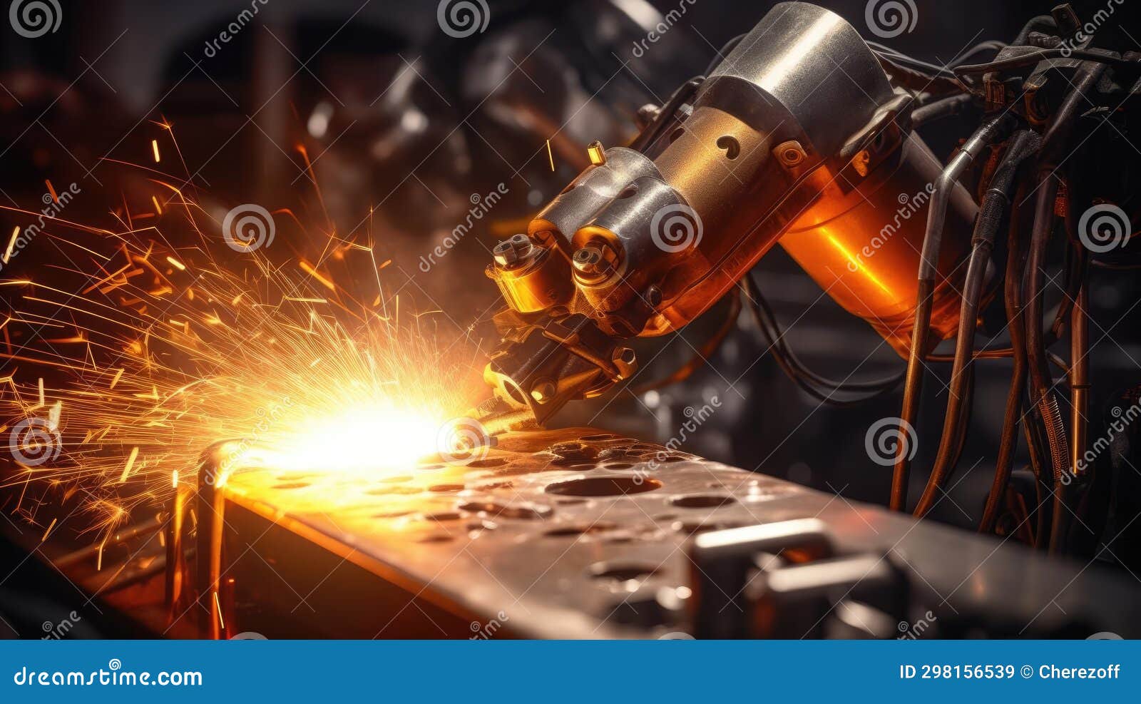 Data Welding Process by Automatic Welding Stock Illustration ...