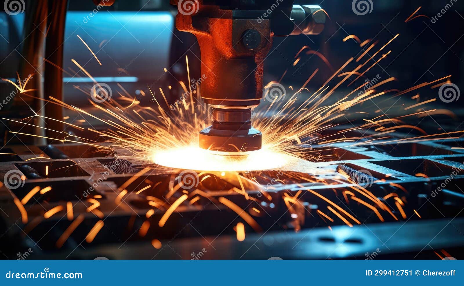 Data Welding Process by Automatic Welding Stock Image - Image of ...