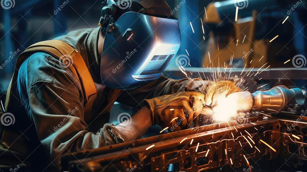 Data Welding Process by Automatic Welding Stock Photo - Image of ...