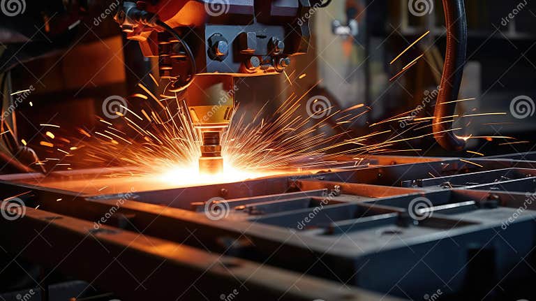 Data Welding Process by Automatic Welding Stock Illustration ...