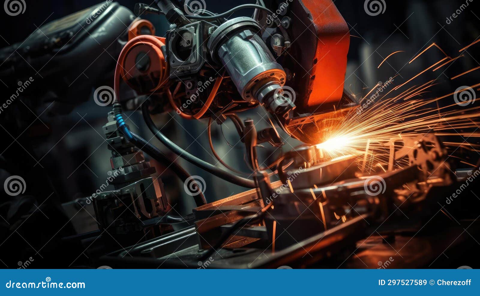 Data Welding Process by Automatic Welding Stock Illustration ...